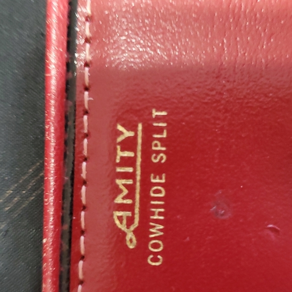 Amity | Bags | Vintage Amity Red Cowhide Bifold Wallet | Poshmark